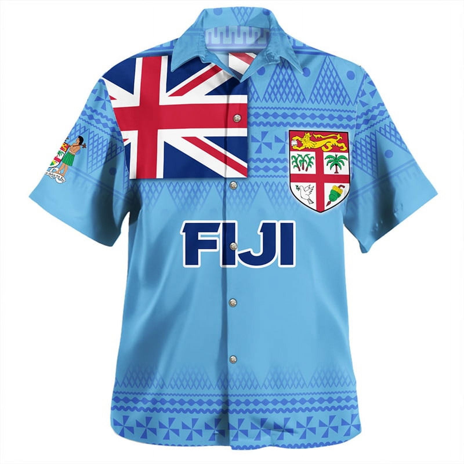 Summer Harajuku New 3D Polynesian Fiji Flag Emblem Printig Shirts Men ...