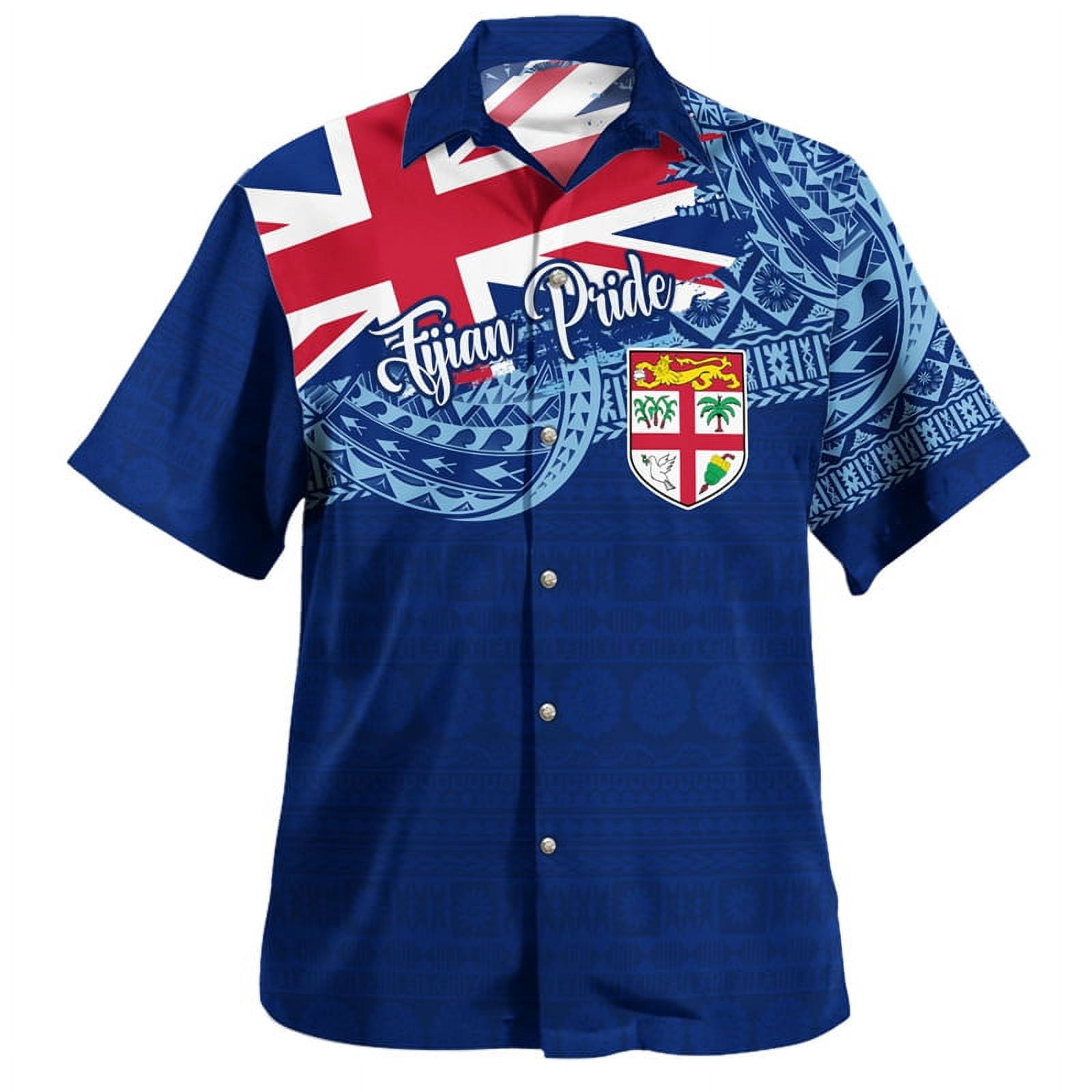Summer Harajuku New 3D Polynesian Fiji Flag Emblem Printig Shirts Men ...