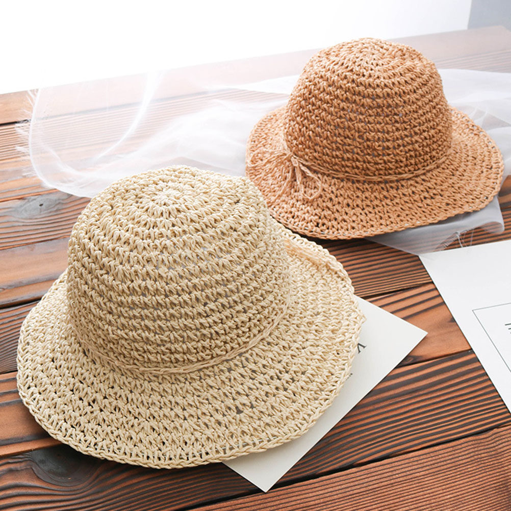 Summer Hat Wide Floppy Beach Sun Visor Hat Beach Bucket Hat for Kids ...