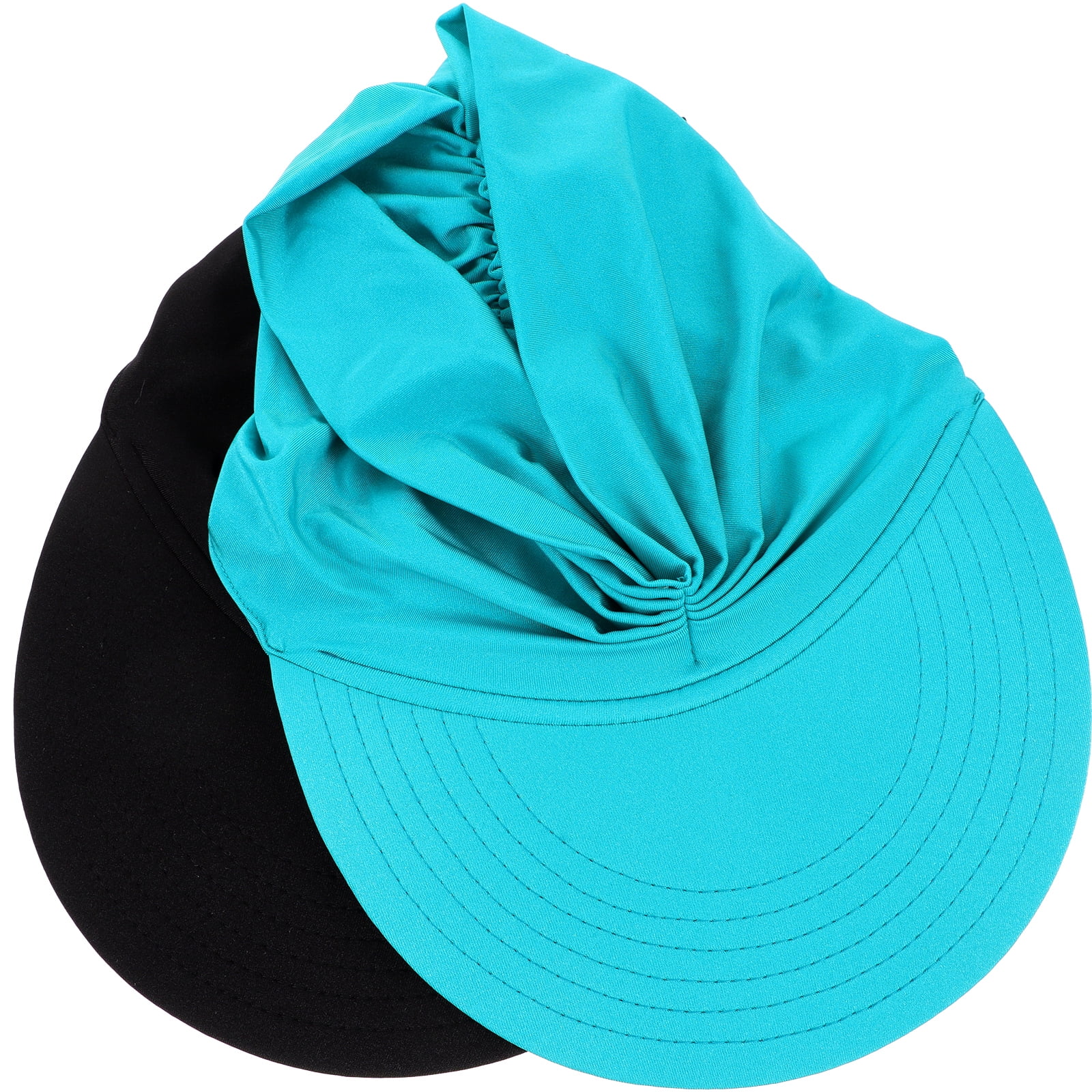 Brandonz 2Pcs Sun Visors Hat Summer Beach Caps Hollow Top Caps Wide ...
