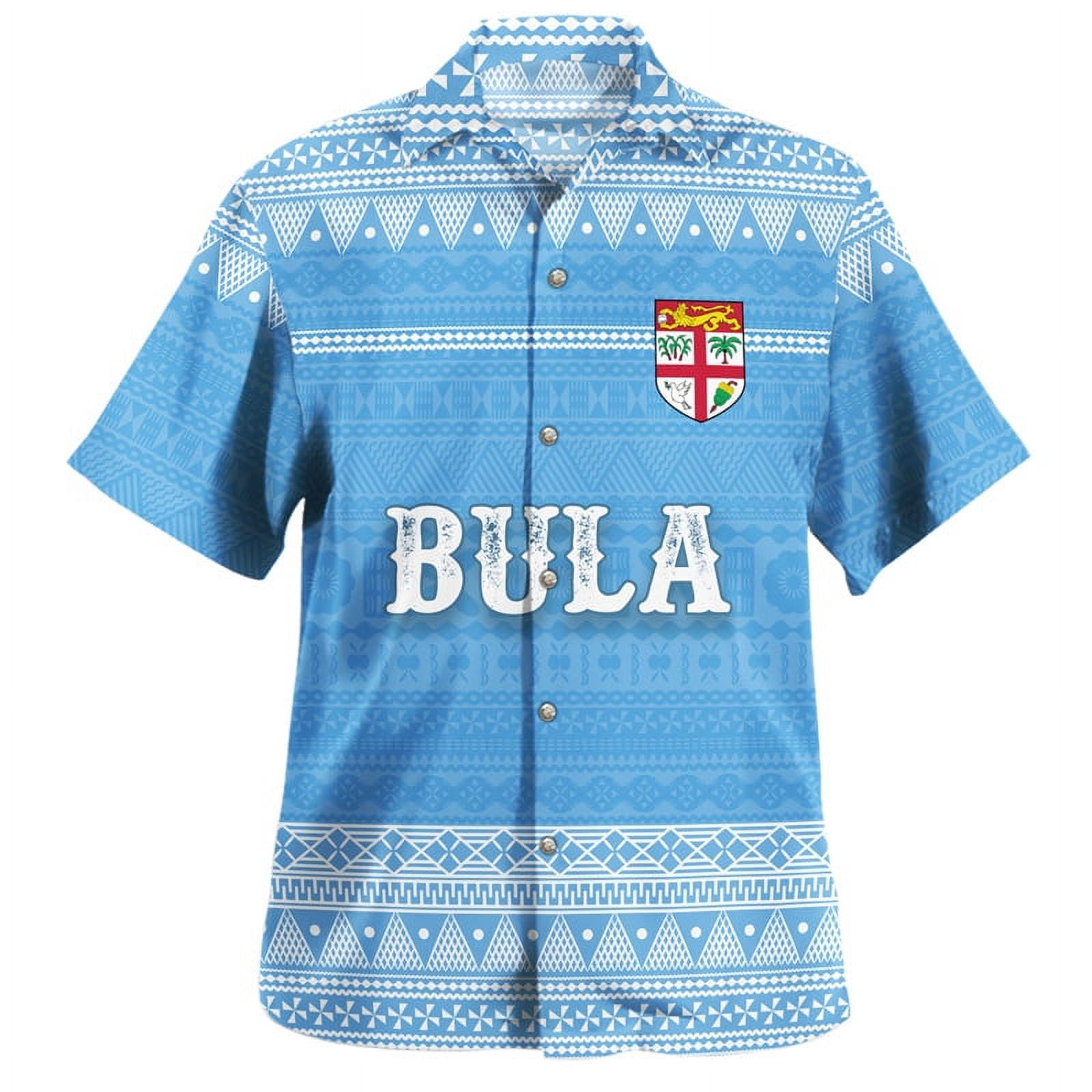 Summer Hawaiian 3D BULA FIJI Flag Emblem Printing Shirts Men ...