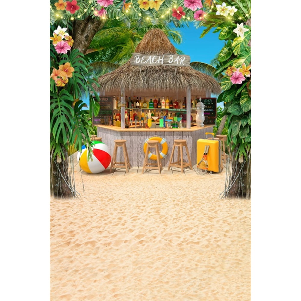 Summer Hawaiian Beach Backdrop for Photography Tropical Luau Party r ...