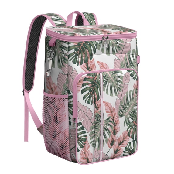 Summer Hawaiian Floral Backpack Cooler - 20L, High-Capacity for Beach ...