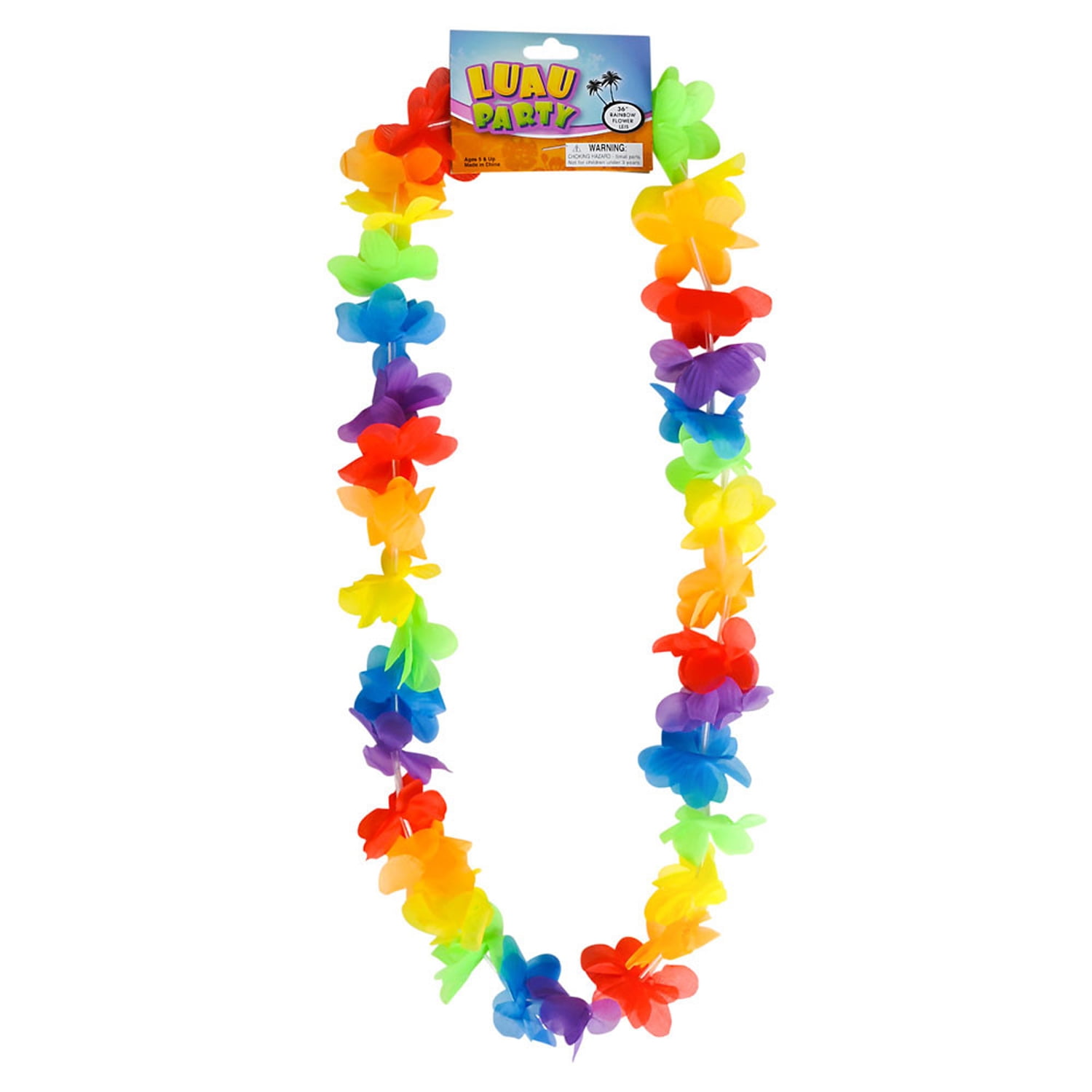 Rinco Summer Hawaiian Luau Party Colorful Flower 40" Polyester Fabric ...