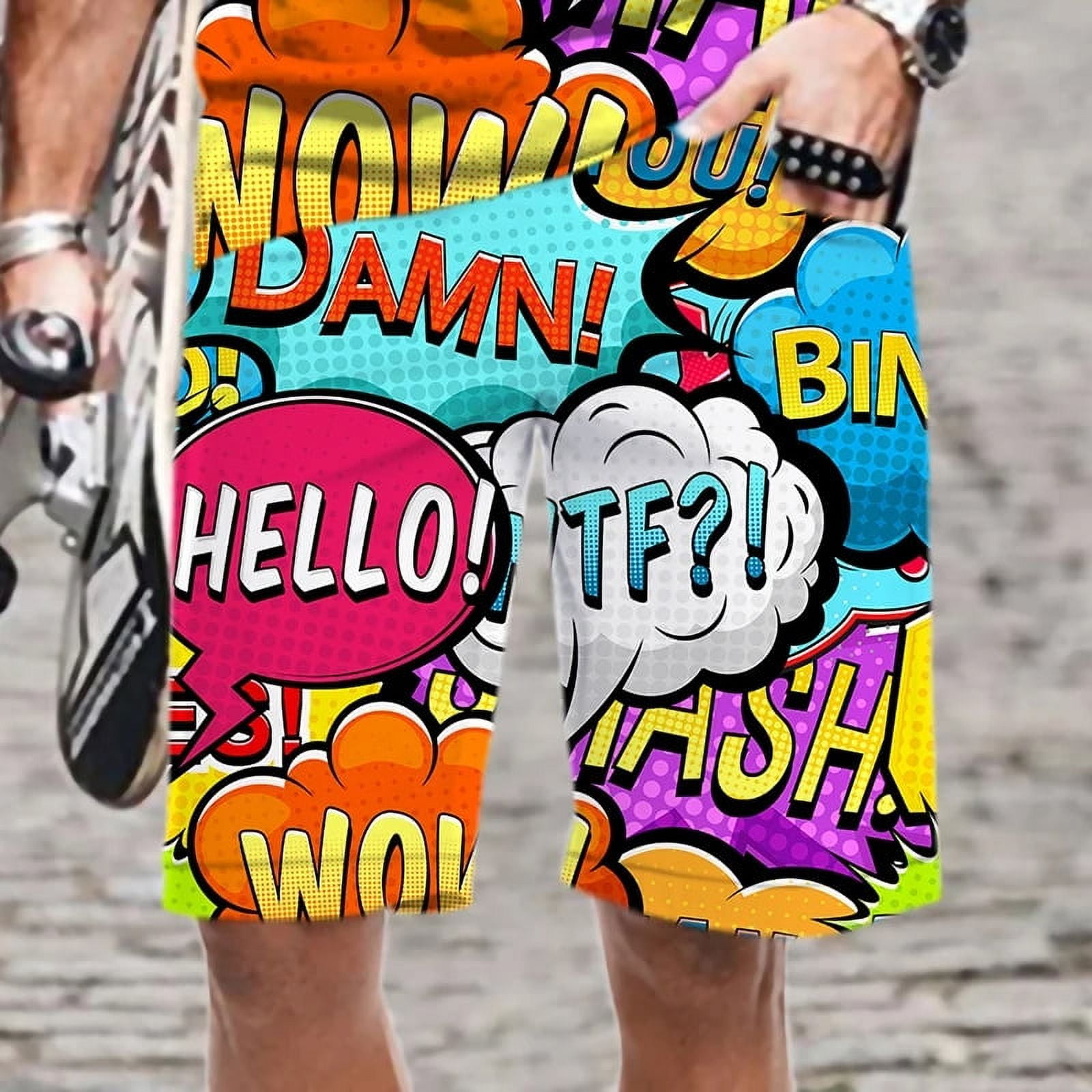 Summer Hawaiian New 3D BOOMing Patterns Print Beach Shorts For Men Bang ...