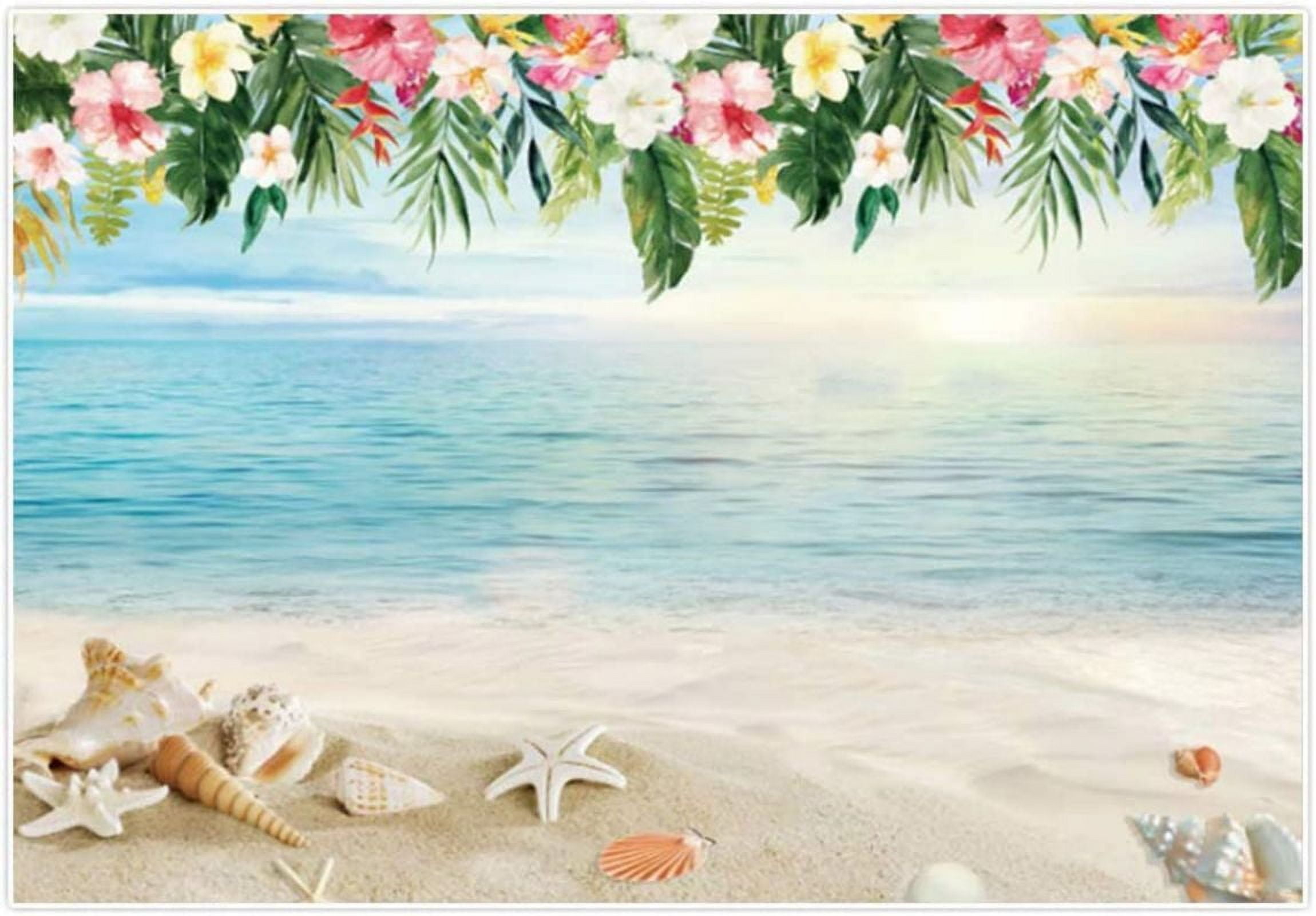 Summer Hawaiian Pool Beach Tropical Surfing Background Custom Birthday ...