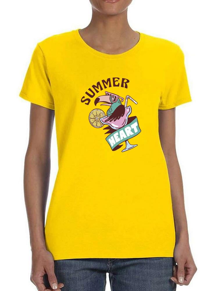 Summer Heart Toucan W Drink T-Shirt Women -Smartprints Designs, Female ...
