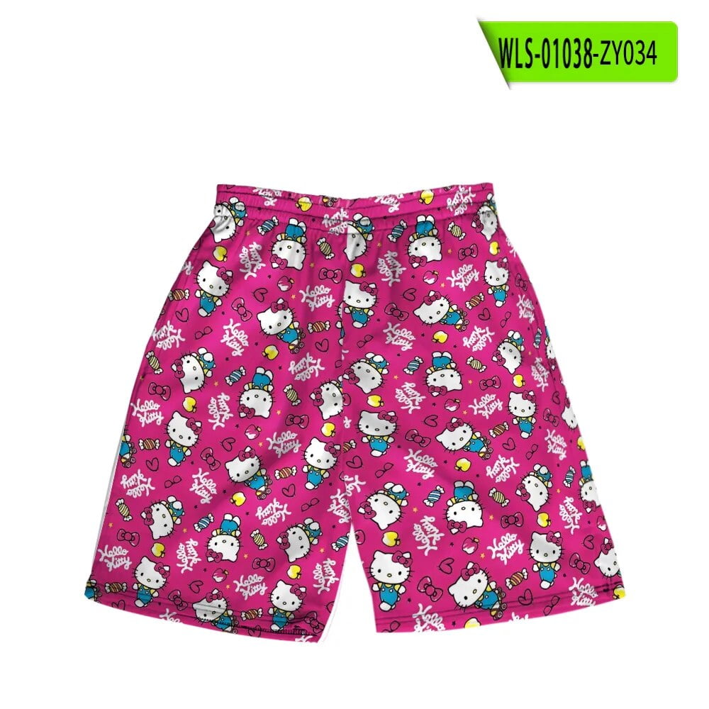 Summer Hello Kitty Shorts Ladies Casual Five-point Kawaii Sanrio ...
