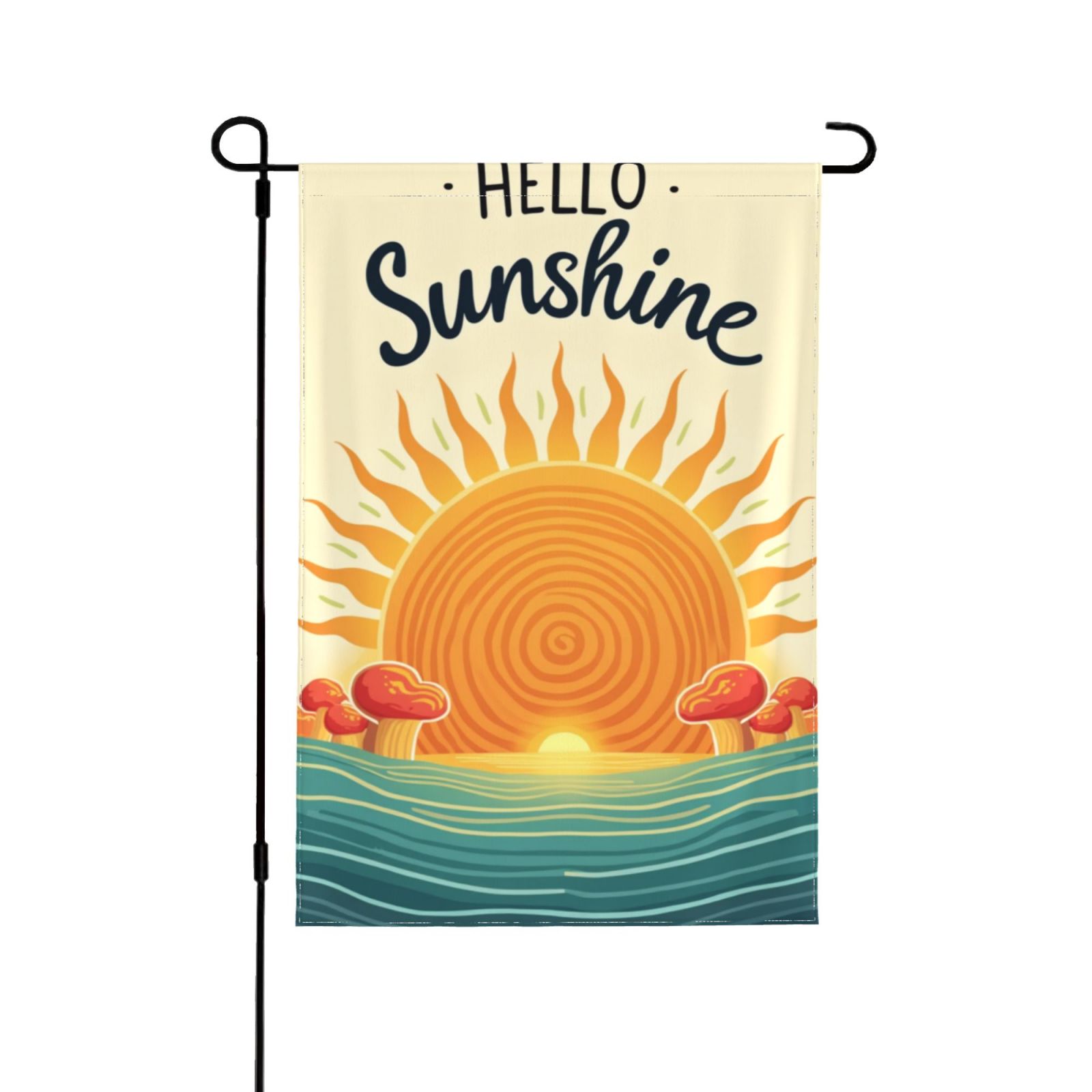 Summer Hello Sunshine Garden Flag 12.5x18 Inch Double Sided Small ...