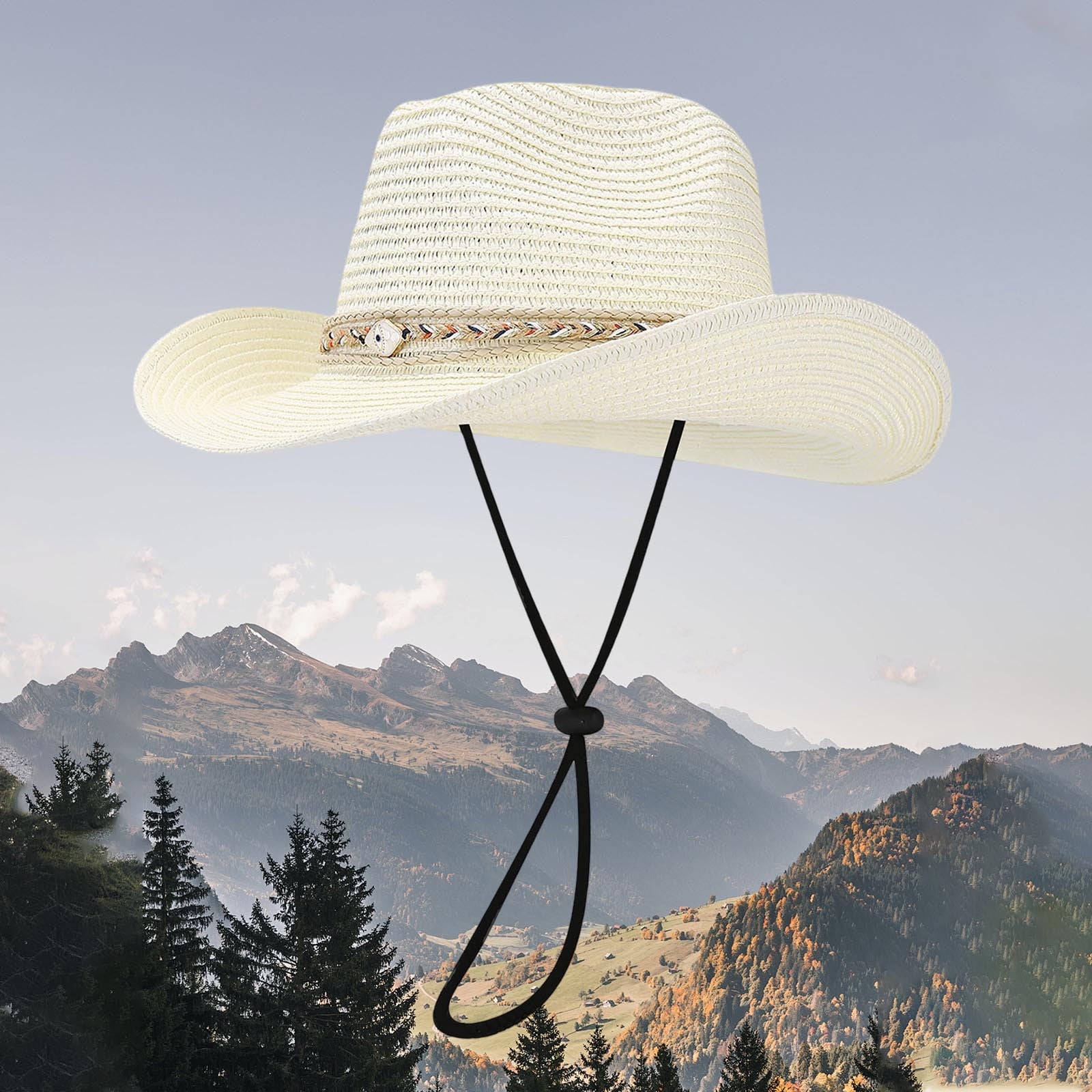 Summer Holiday Panama Style Outdoor Outing Sun Hat Vintage Brim ...