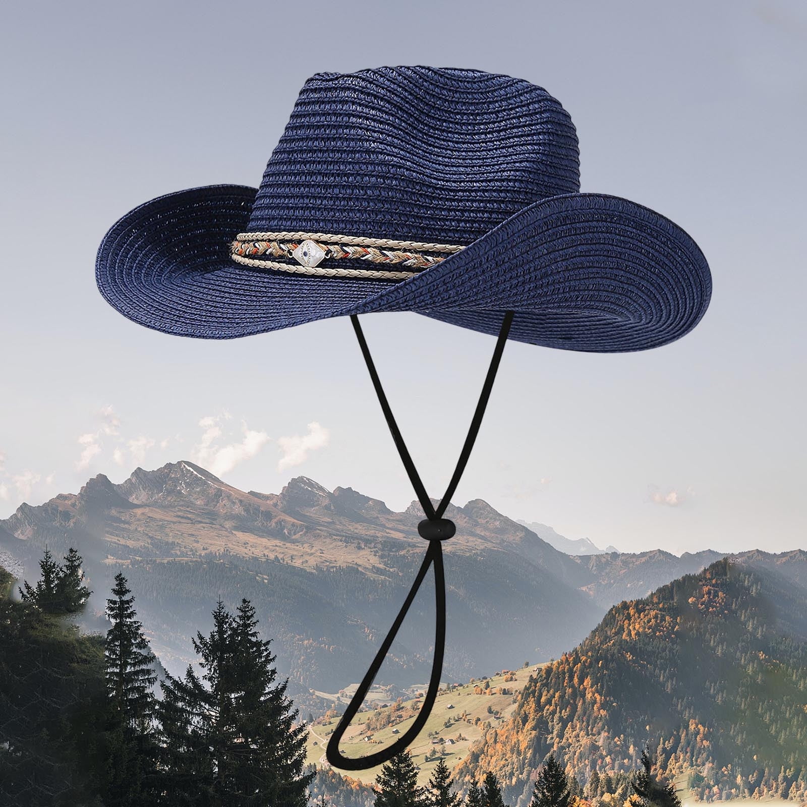 Summer Holiday Panama Style Outdoor Outing Sun Hat Vintage Brim ...