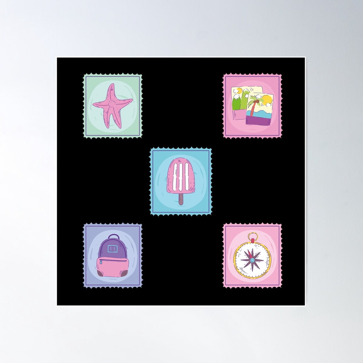 Summer Ice Cream Compass Star Postal Stamps Collection Pack ...