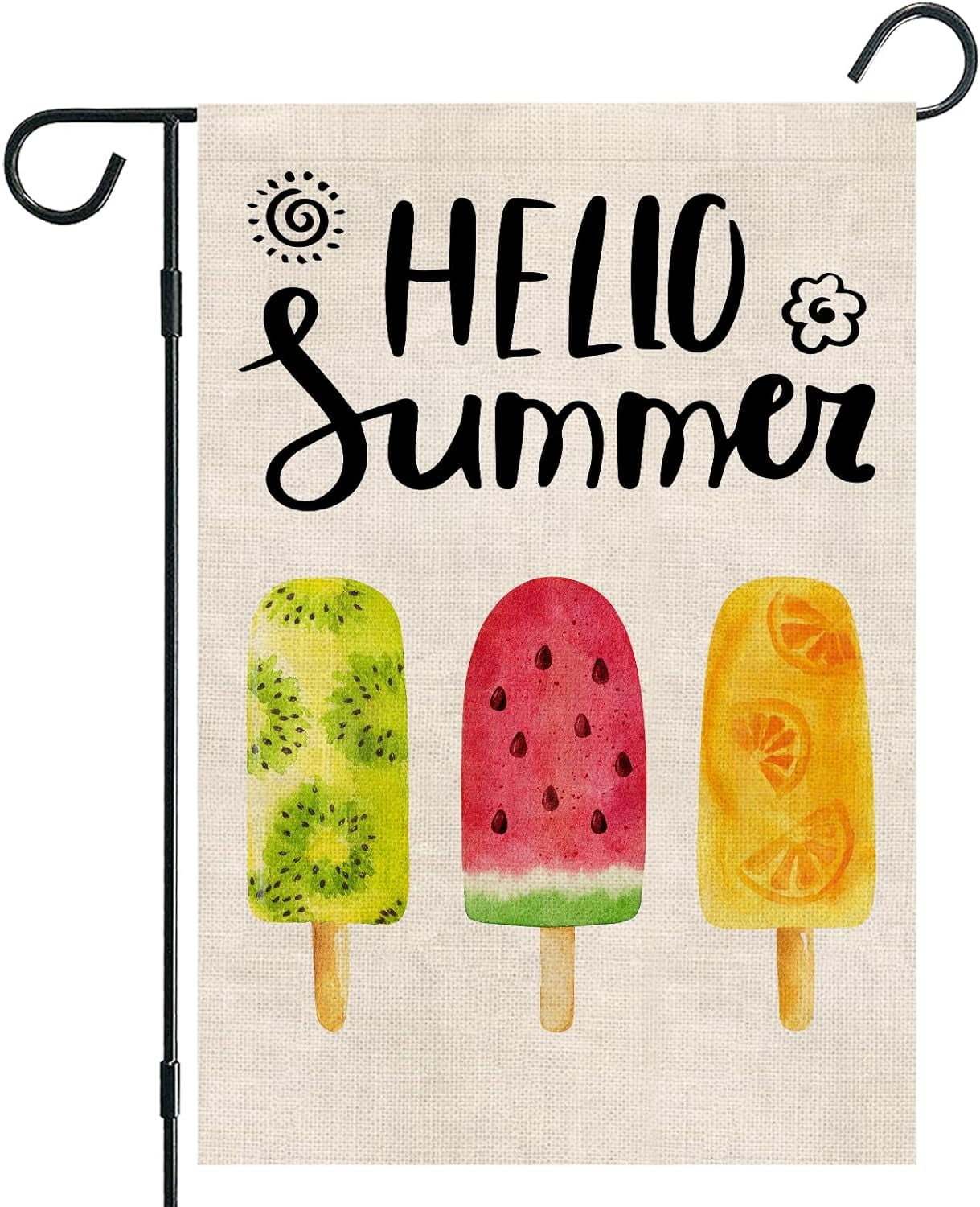 Summer Ice Cream Garden Flag Cartoon Kiwi Watermelon Orange Small ...