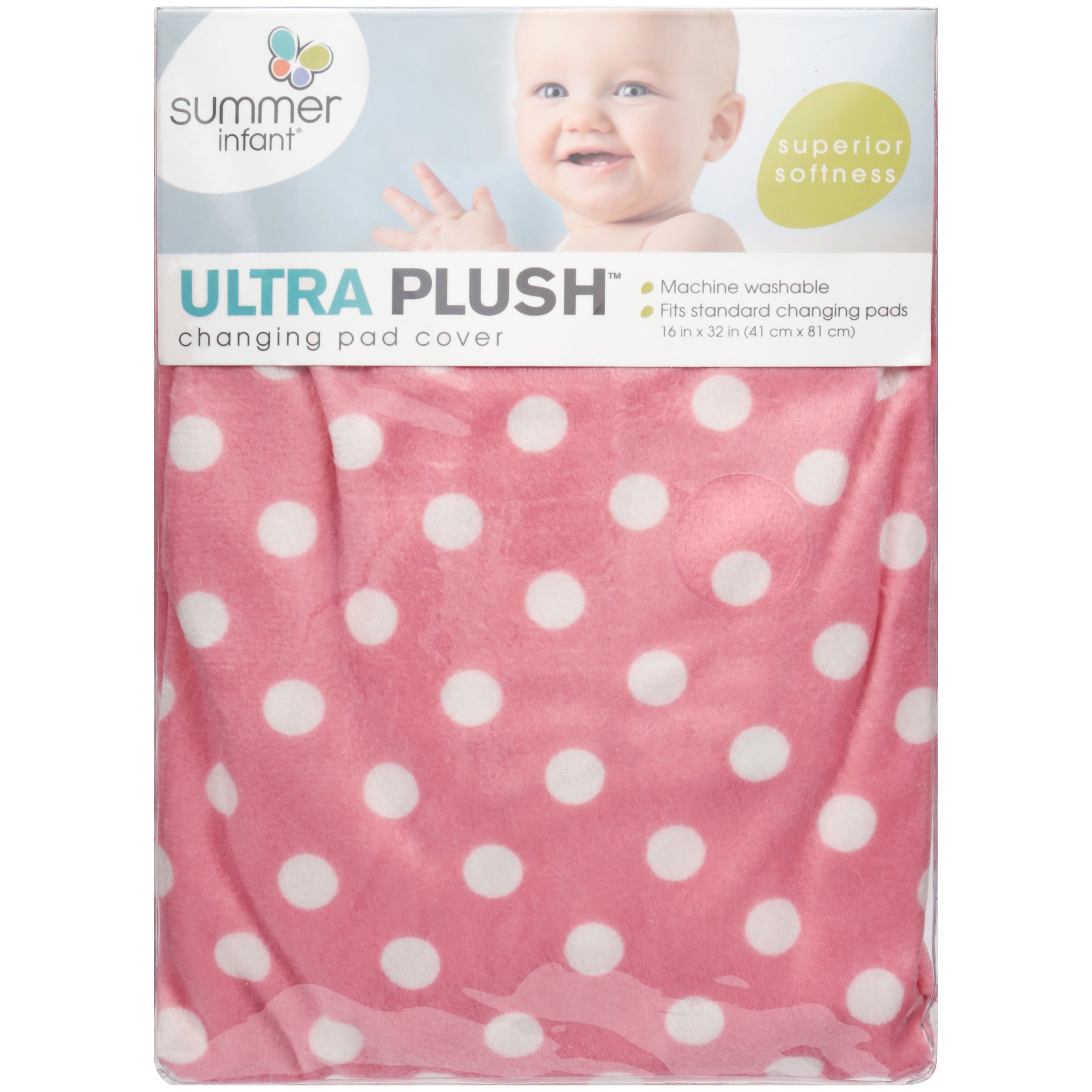 Summer Infant Velboa Dotted Ultra Plush Changing Pad Cover, Stain ...