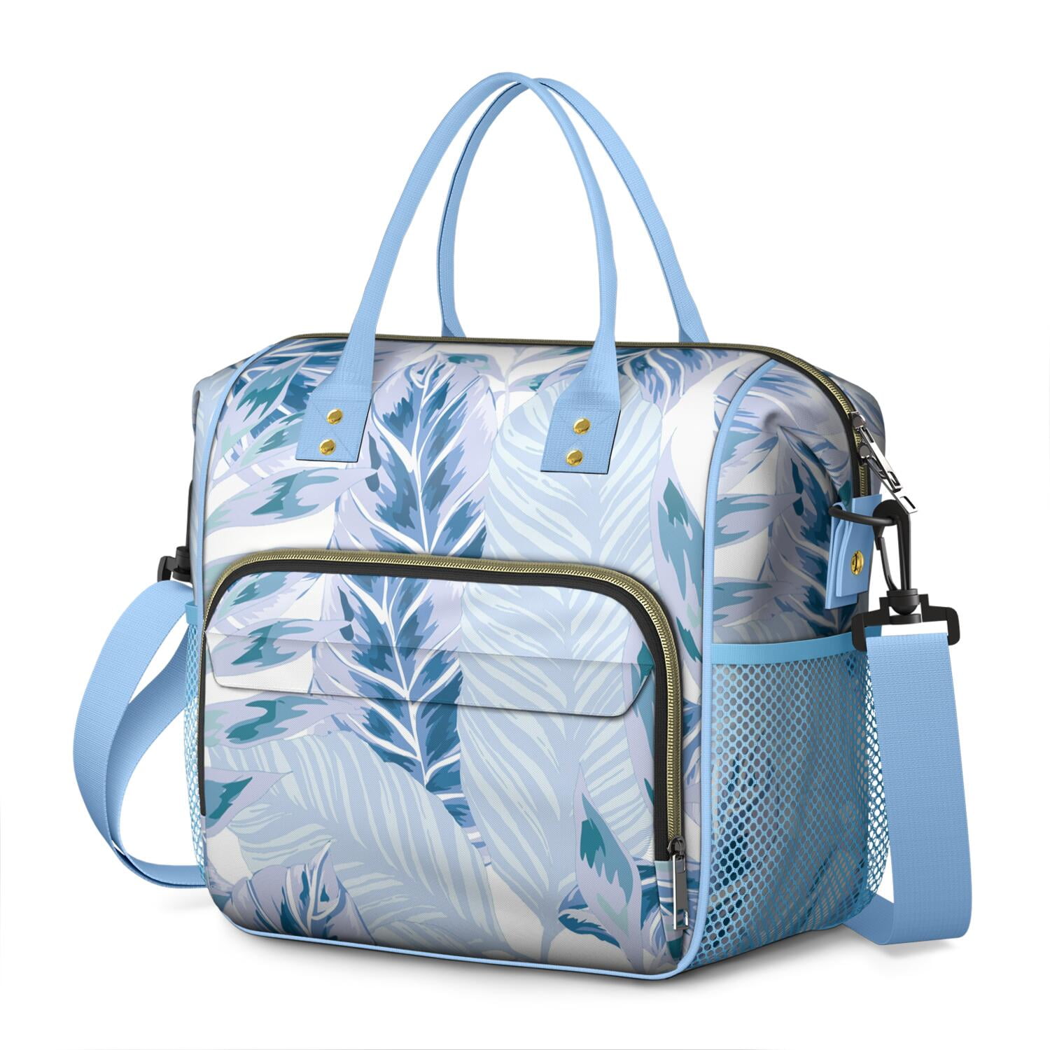 Summer Insulated Cooler Bag - Tropical Leaf Leakproof Lunch Tote for ...