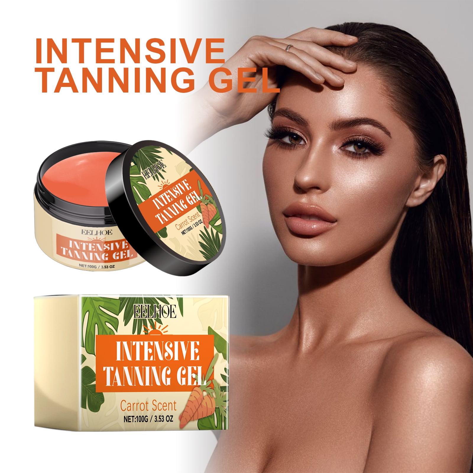 Maibahe Intensive Tanning Gel with Shea Butter and Coconut Oil, Natural ...