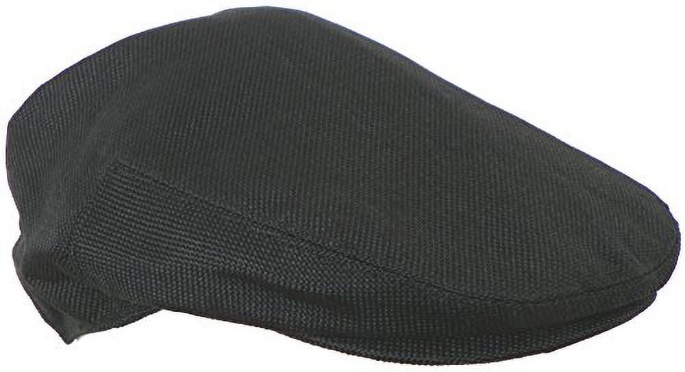 Summer Ivy Scally Driver Cap Polyester Flat Hat Driver (Large, Black ...