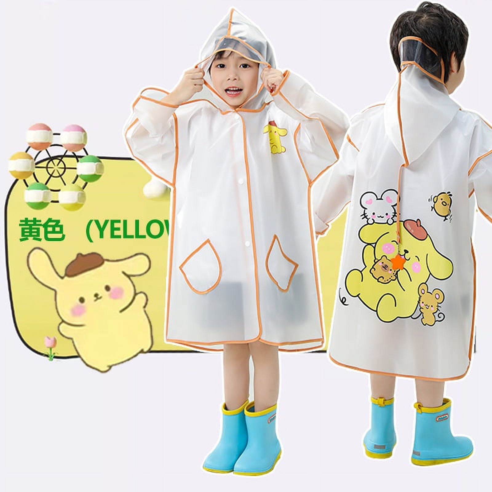 Summer Kawaii Sanrio Cinnamoroll Kuromi Children Raincoat Cute My ...