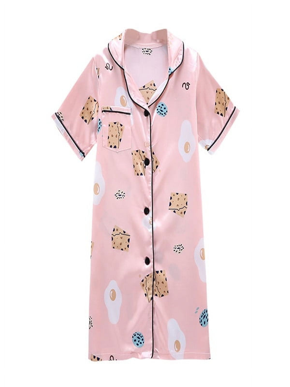 Summer Kids Big Girls Cartoon Rayon Cartoon Nightgown - Walmart.com