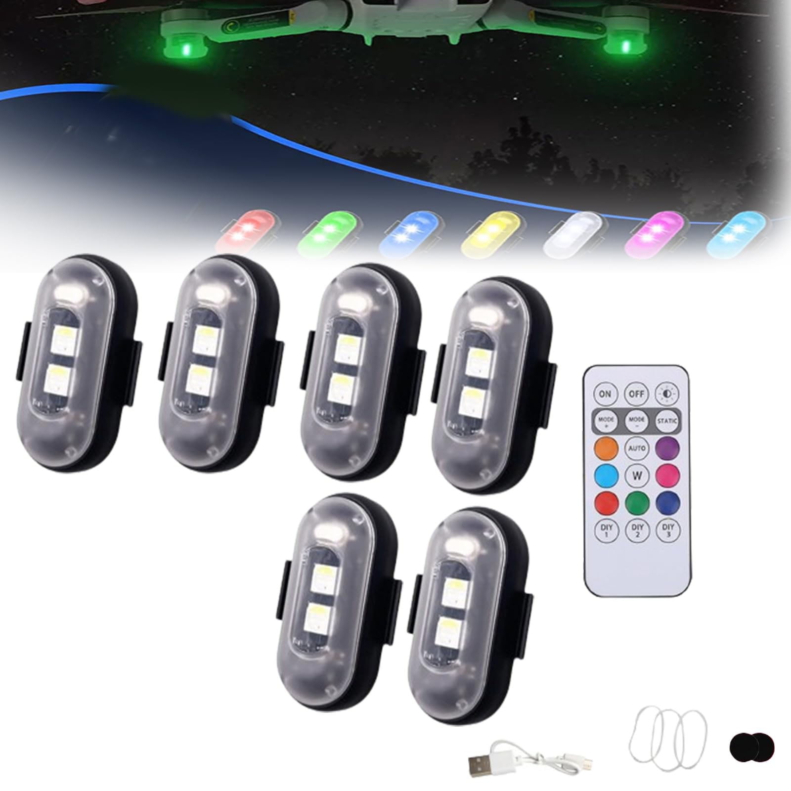 Summer LED Lights for Car,RGB Car LED Light for Summer, Remote Control ...
