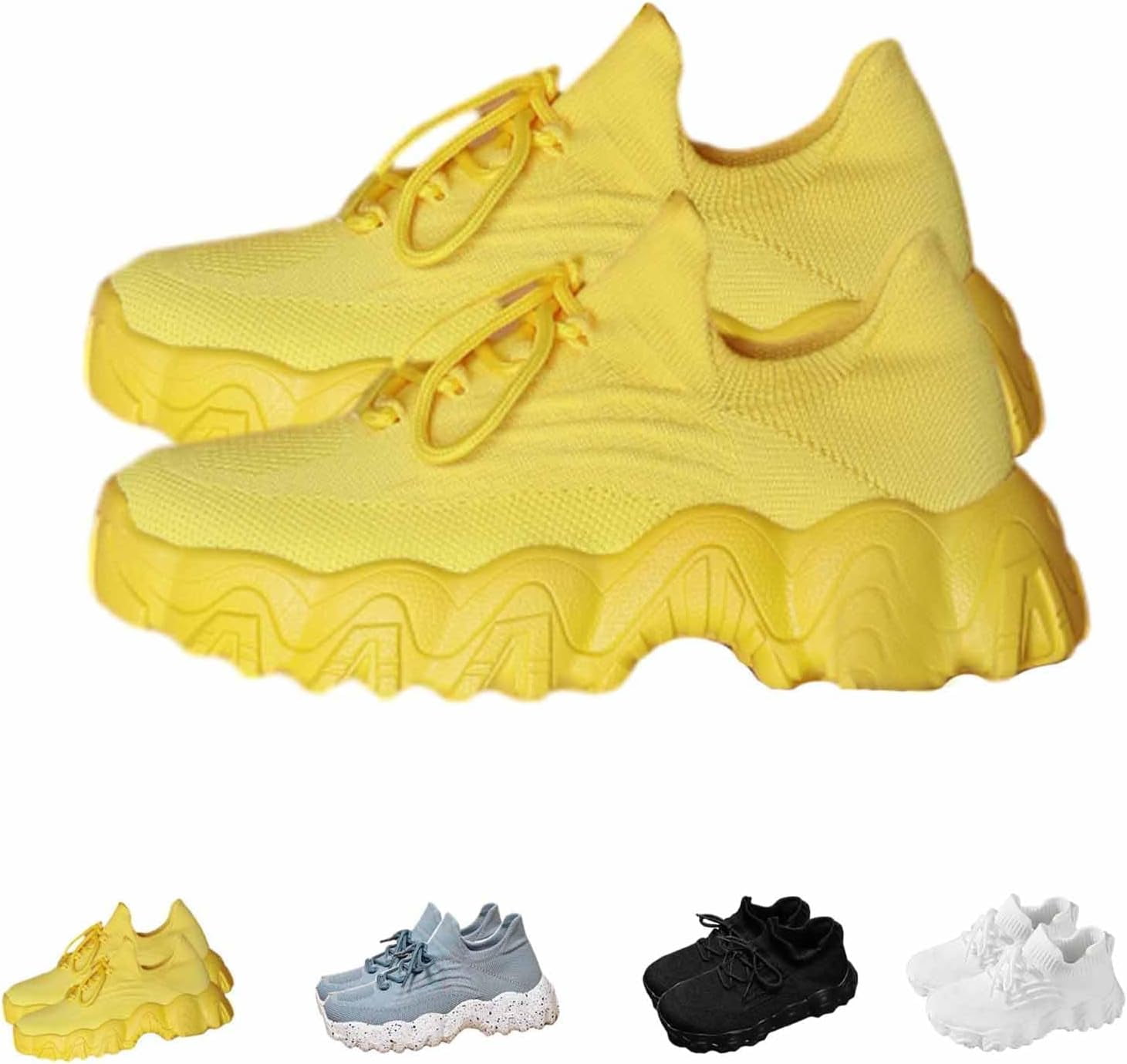 Summer Lace Up Low Top Slip On Sneakers, Lightweight Mesh Running Shoes ...