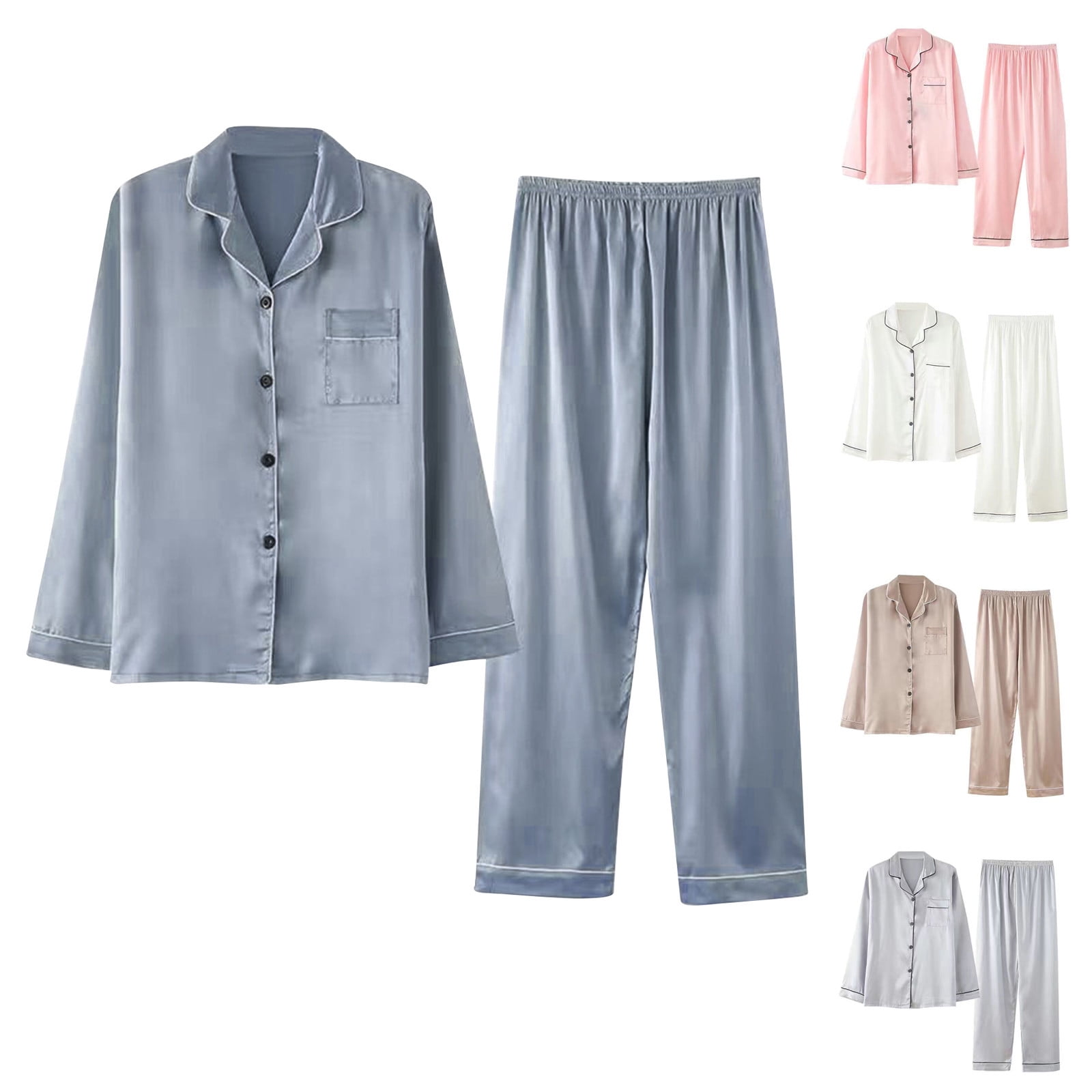 Summer Ladies Nightwear Clearance AKAFMK Sleepwear for Women Pajama Set ...