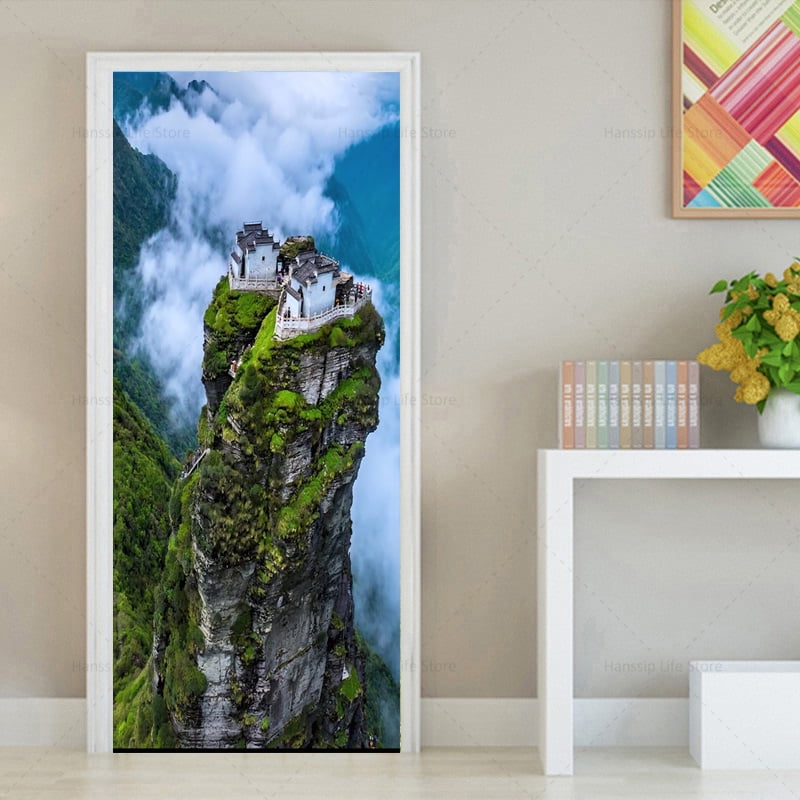 Summer Landscape Door Stickers Fresh and Cool Nature Poster Matte Film ...