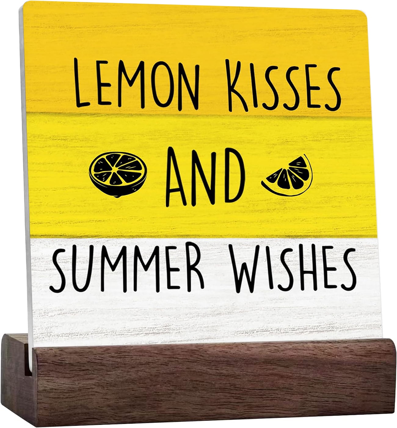 Summer Lemon Ceramic Table Sign Desk Decor, Summer Lemon Welcome Yellow ...