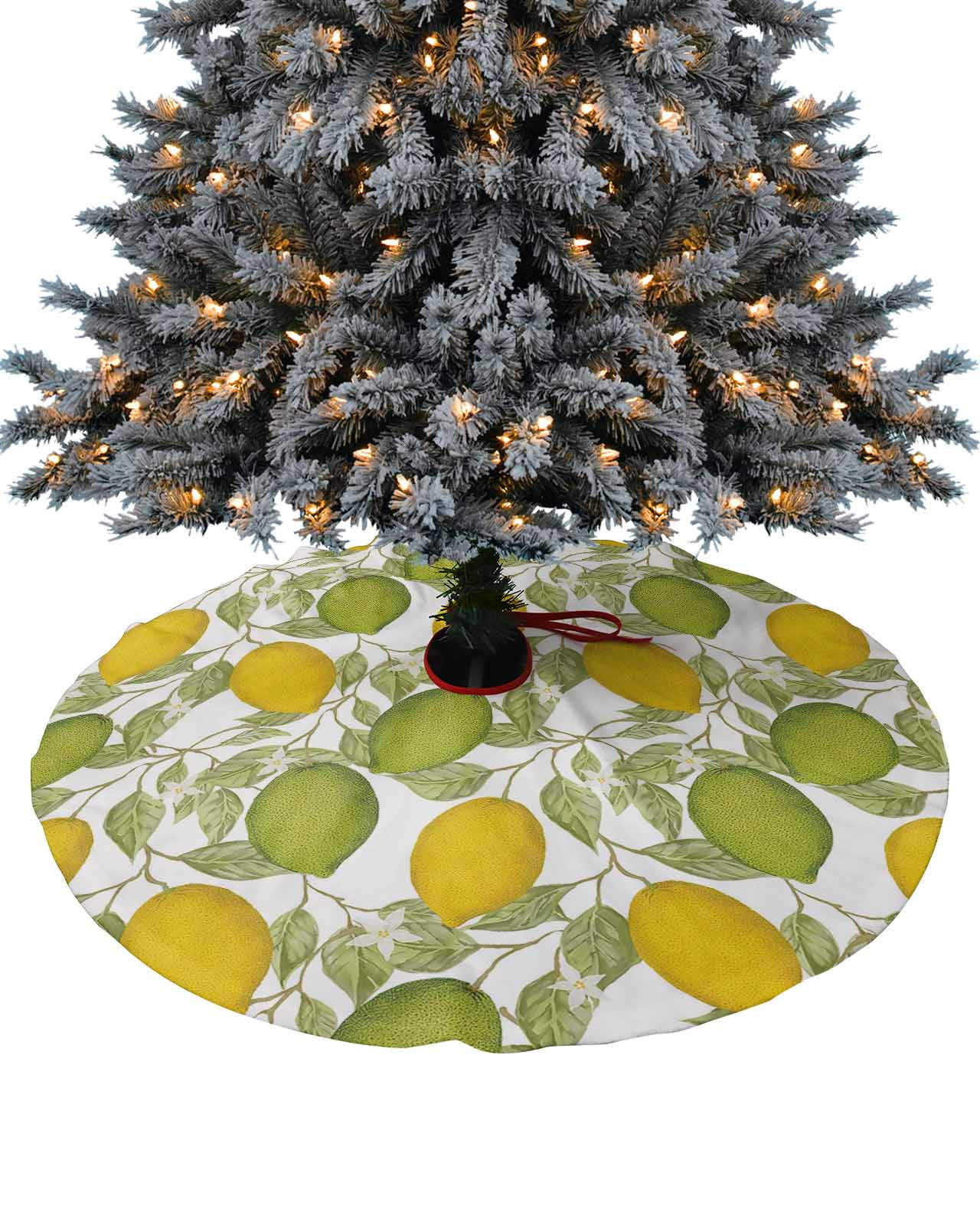 Summer Lemon Christmas Tree Skirt 36 Inches Large Christmas Skirt Tree ...