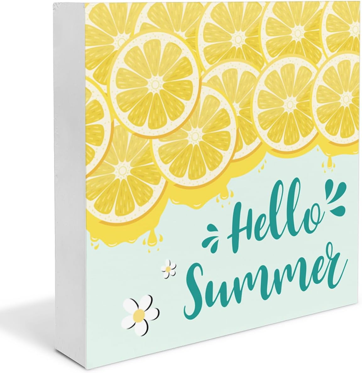 Summer Lemon Decor - Lemonade Decorations Hello Summer Wooden ...