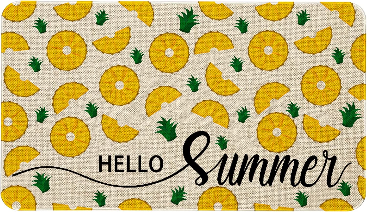 Summer Lemon Door Mat Sun Welcome Mats Outdoor Doormat Non Slip Rubber ...