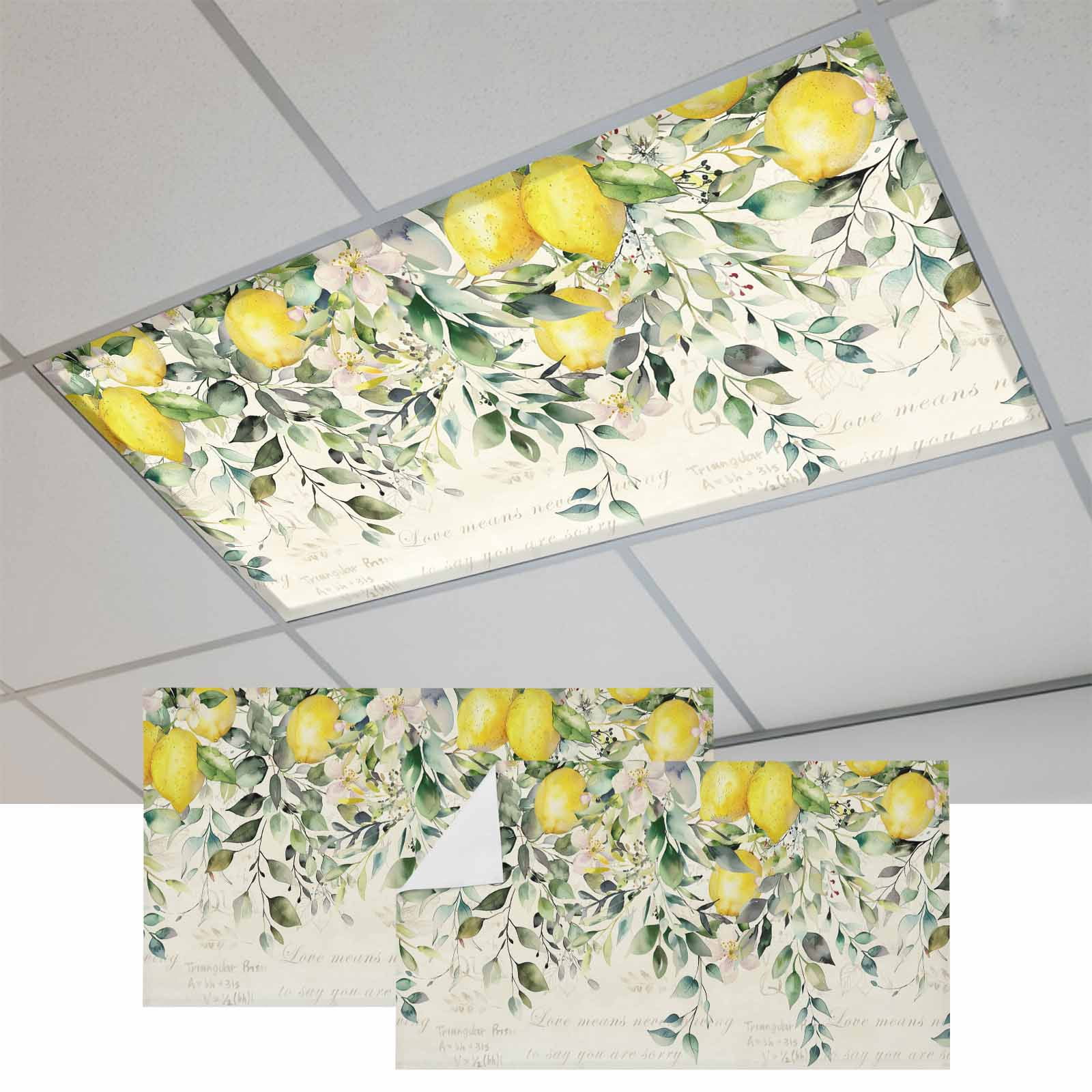 Summer Lemon Fluorescent Light Covers, Spring Eucalyptus Leaves ...