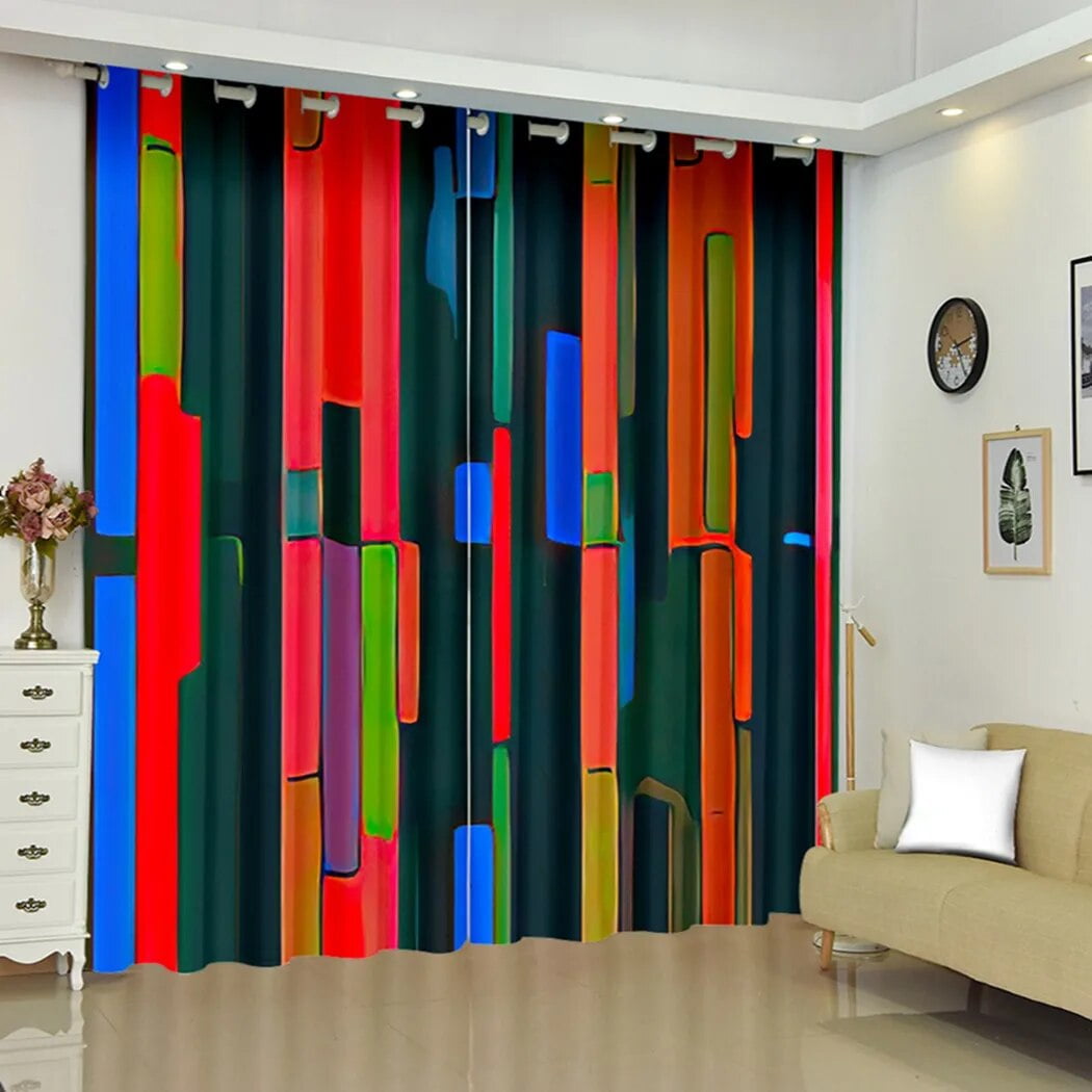 Summer Lemon Gnomes Curtain Wear An Orange Hat Polyester Pongee Fabric ...