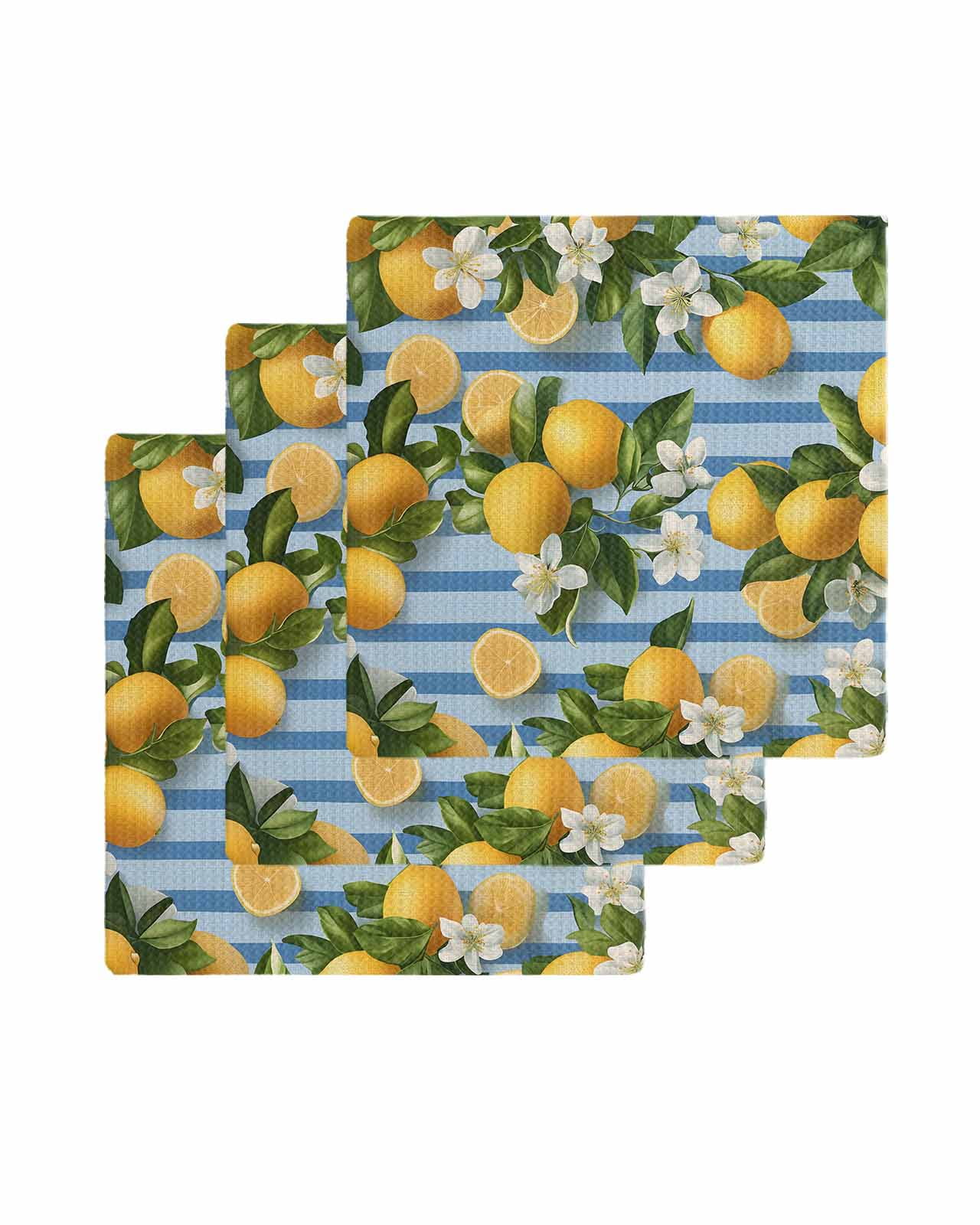 Summer Lemon Kitchen Dish Towels for Drying Dishes Set of 3, Farmhouse ...