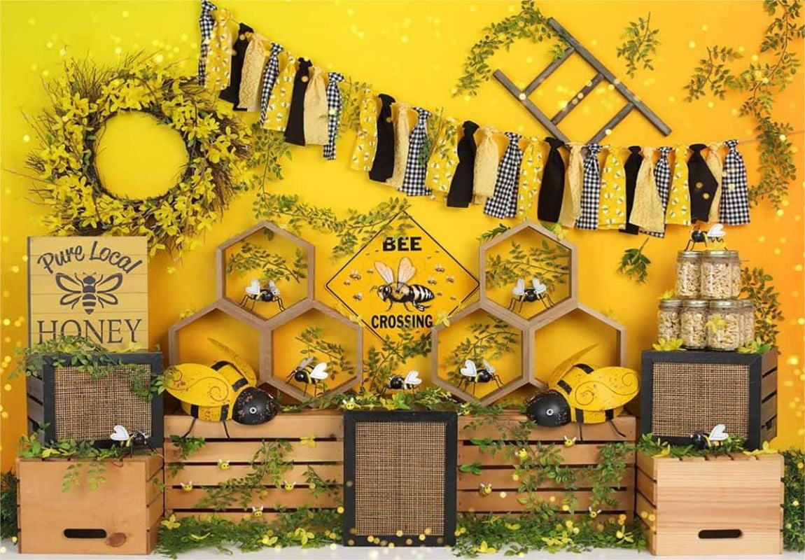 Summer Lemonade Shop Backdrop ration Sweet Birthday Party Lemon Yellow ...