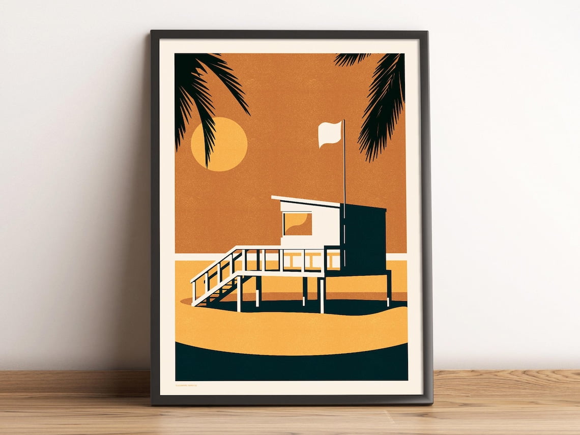 Summer Lifeguard Beach Ocean Sea Summertime Palm Tree California ...