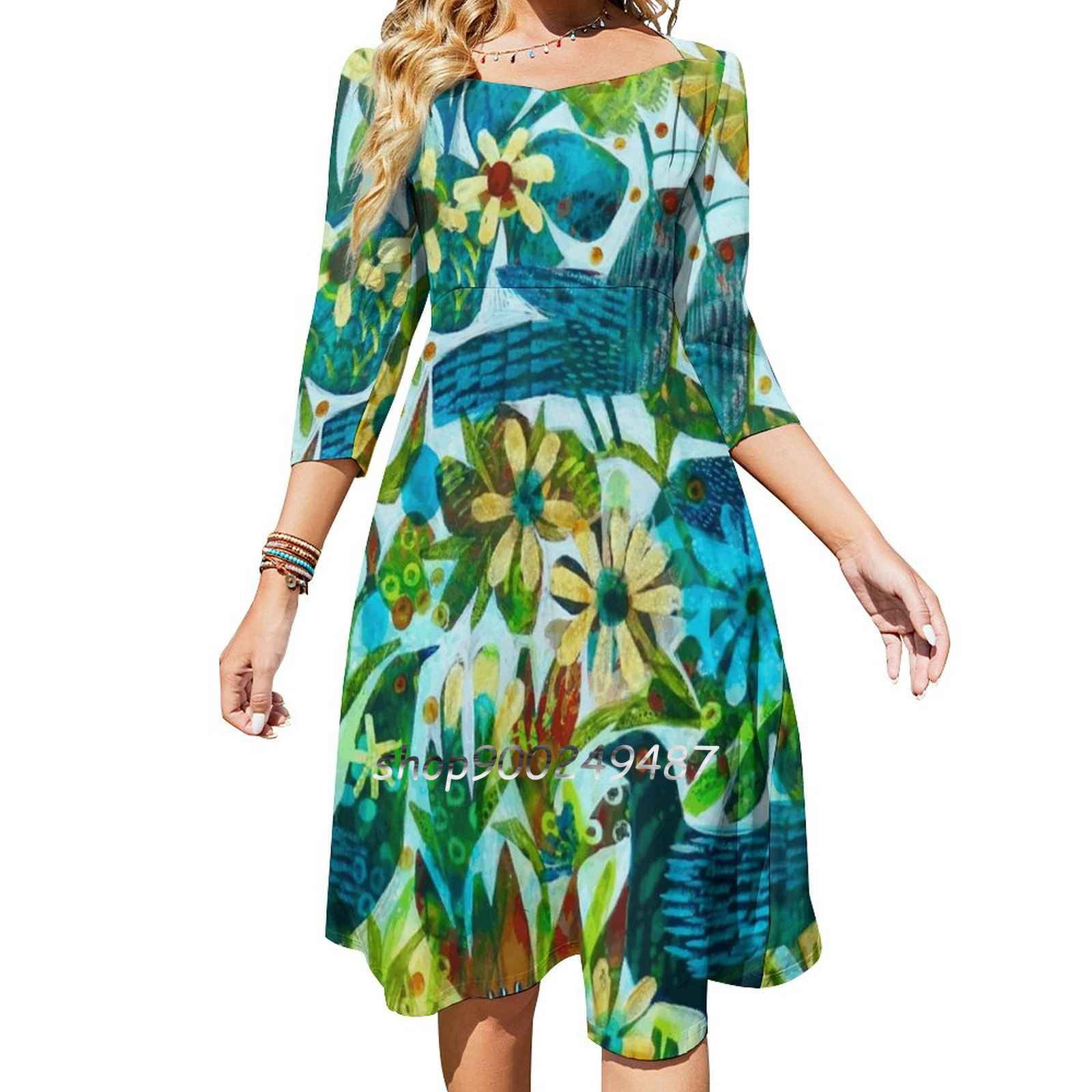 Summer Light An Este Macleod Design Square Neck Dress New Plus Size ...