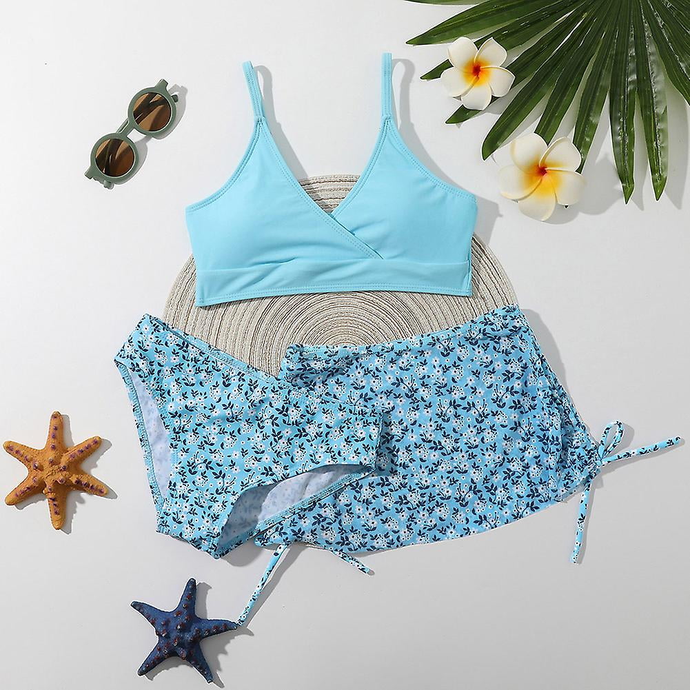 Summer Little Girls Swimming Tankini Set 3 Pcs/set Beach Surf Swimwear ...