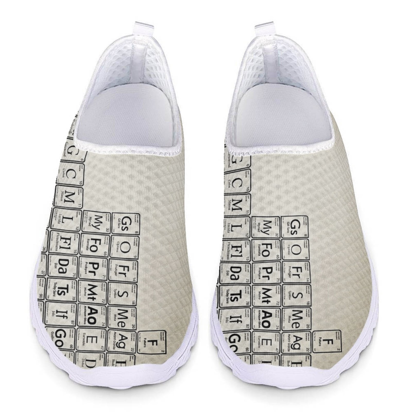 Summer Loafers Women Periodic Table Print Flat Casual Shoes 2024 Woman ...