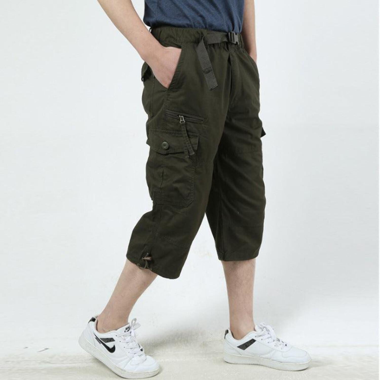 Summer Loose Cropped Trousers Shorts Men 7 Points - Walmart.com