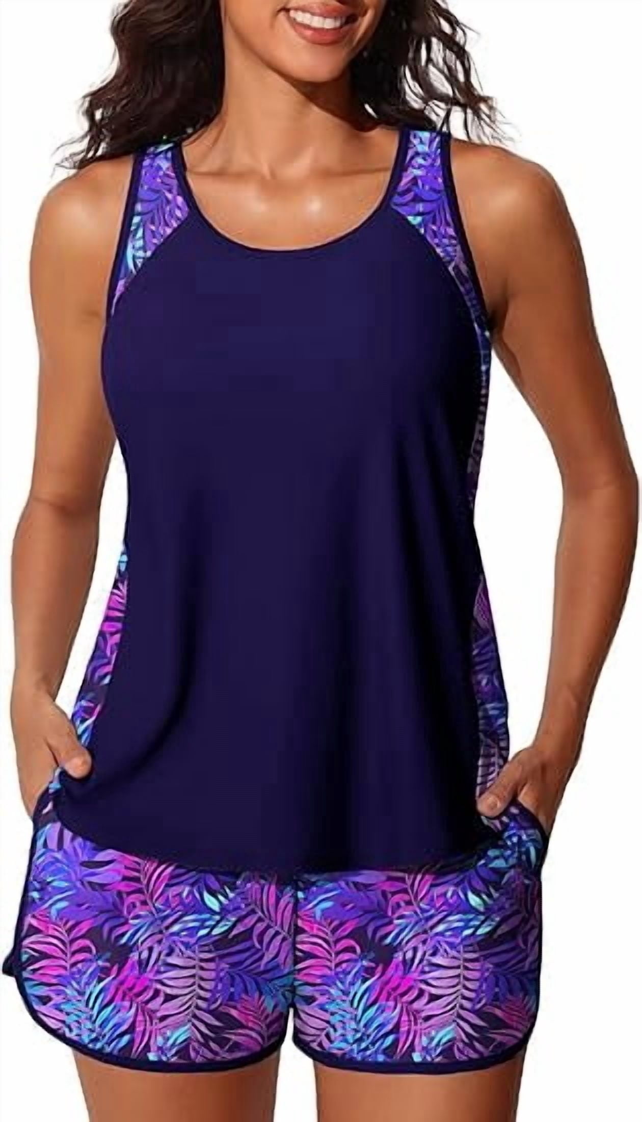 Summer Mae Blouson Tankini Swimsuits for Women 2025 Tummy Control Two ...