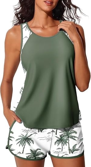 Summer Mae Blouson Tankini Swimsuits for Women 2025 Tummy Control Two ...