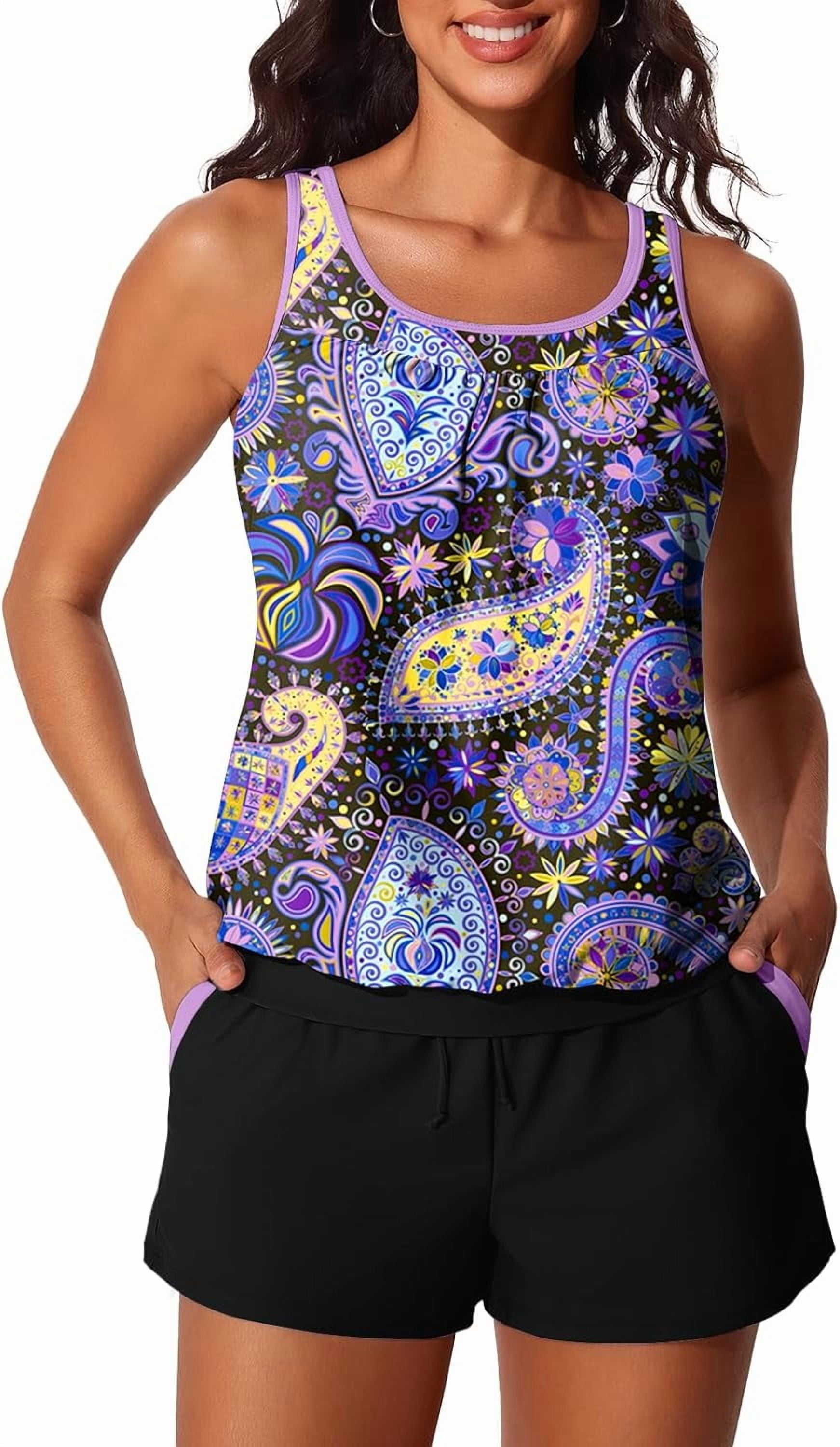 Summer Mae Blouson Women's Tankini Swimsuits Tummy Control Modest 2025 ...