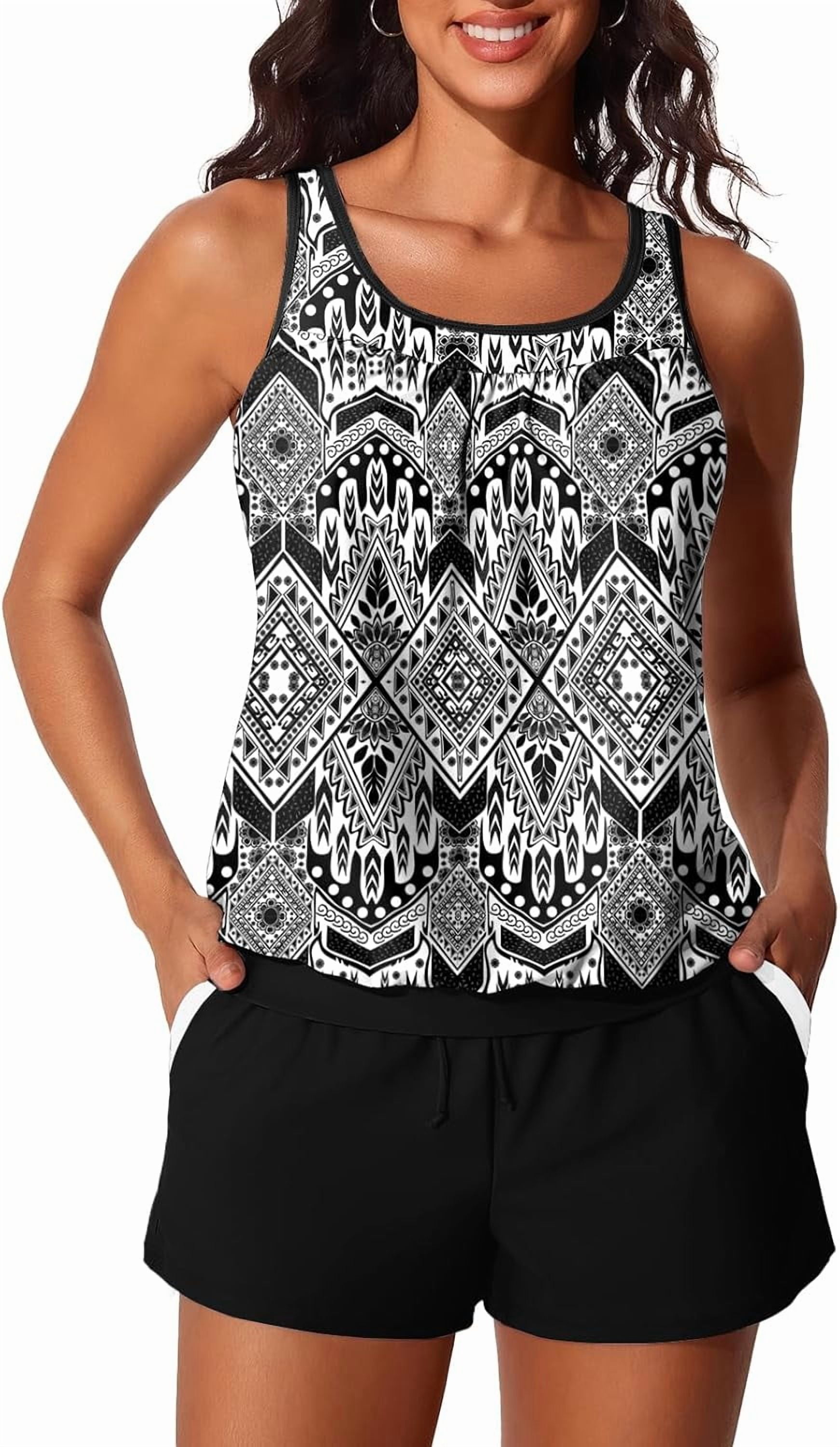 Summer Mae Blouson Women's Tankini Swimsuits Tummy Control Modest 2025 ...