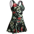 Summer Mae Womens Plus Size Flower Printing Shaping Body One Piece