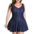 Summer Mae Womens Plus Size Flower Printing Shaping Body One Piece