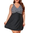 Summer Mae Womens Modest Large Plus Size Swim Dress With Tummy Control