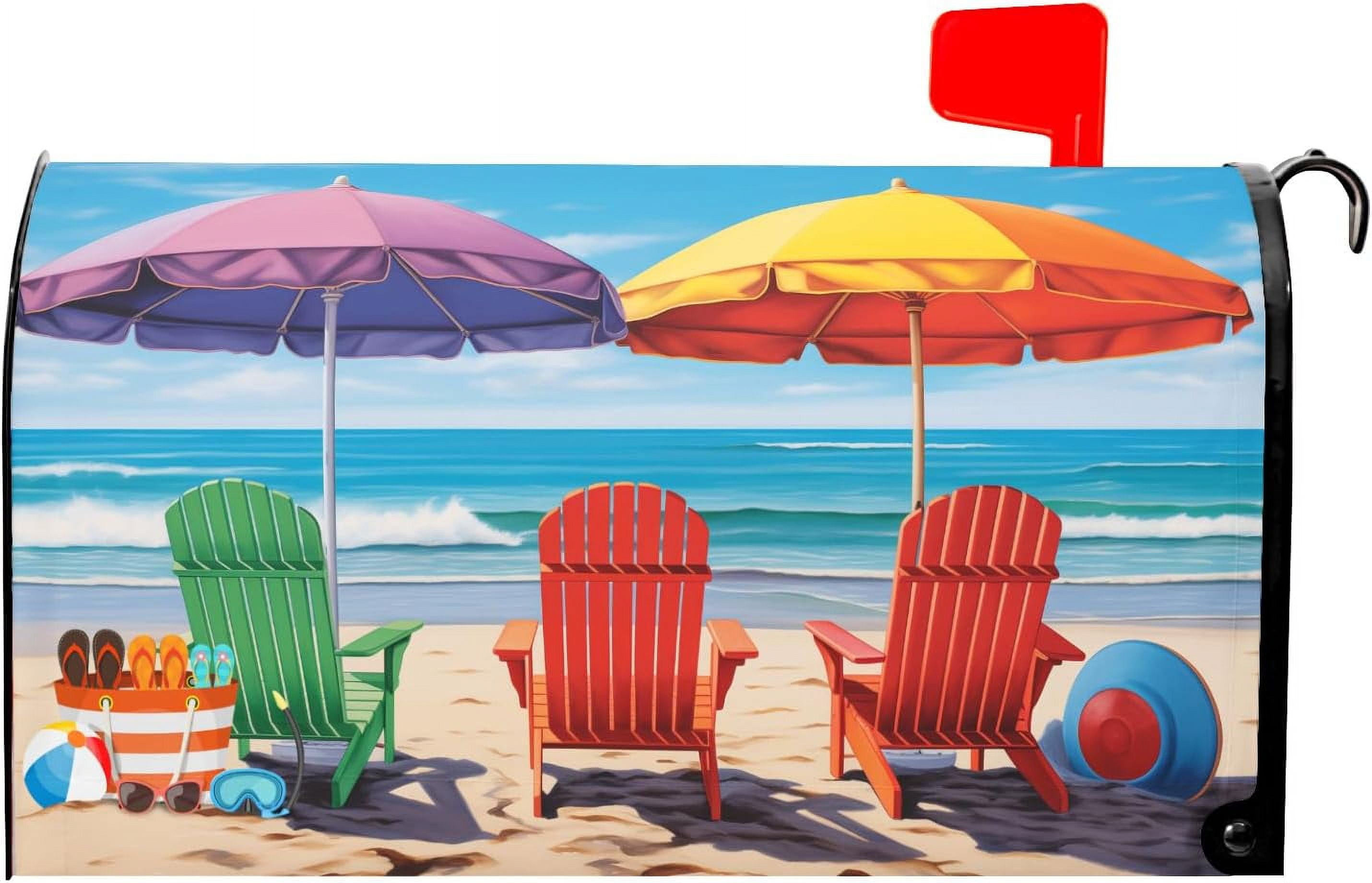 Summer Mailbox Covers Magnetic Beach Mailbox Cover Ocean Sea Magnetic ...