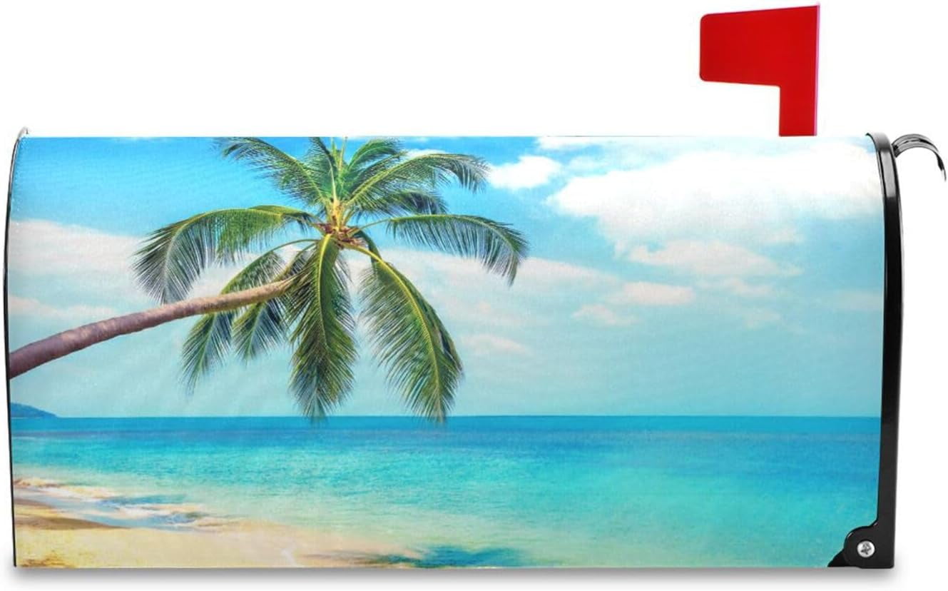 Summer Mailbox Covers, Tropical Beach Palm Summer Mailbox Covers Oxford ...