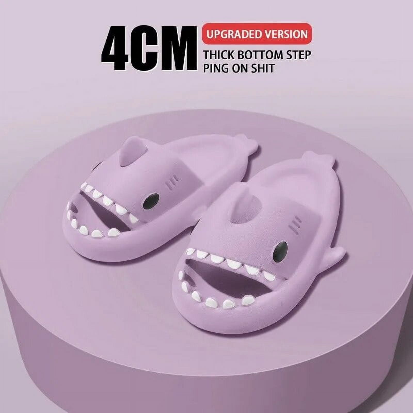 Summer Man Women Shark Slippers Couple'S Thick Bottomed Home Bathing ...